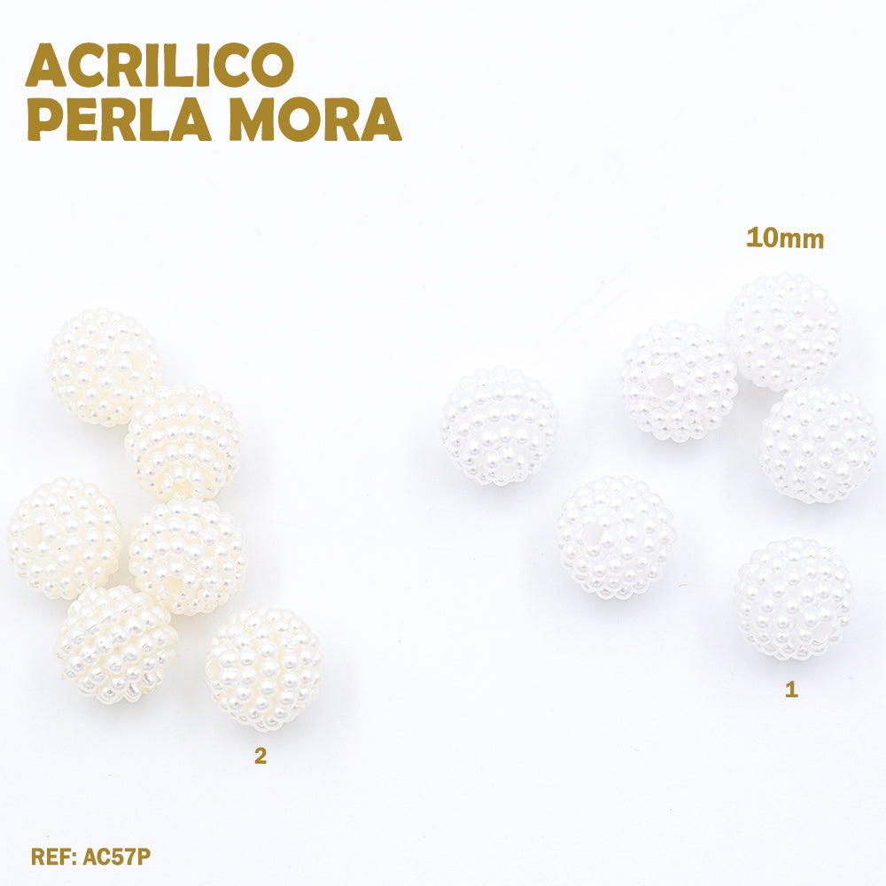 ACRÍLICO PERLA MORA 10MM X PAQUETE 3000 – BisuteriaJG