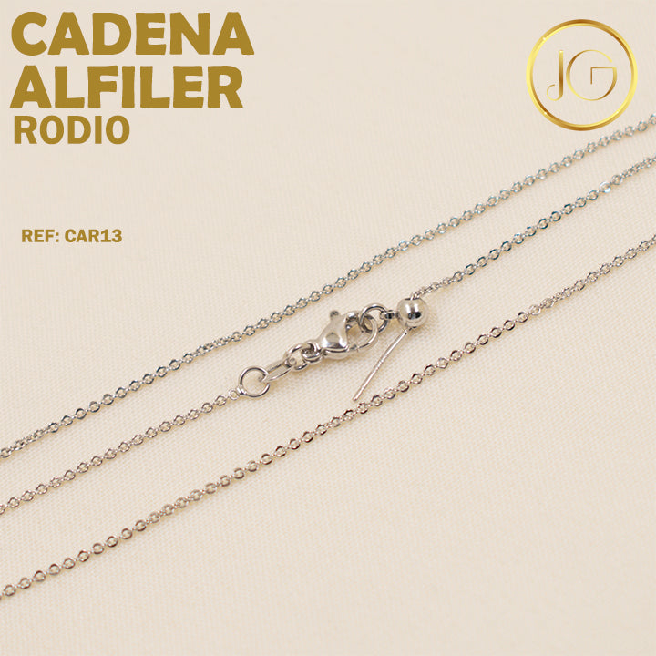 CADENA DE RODIO PUNTA AGUJA PLATEADA ESLABON – BisuteriaJG